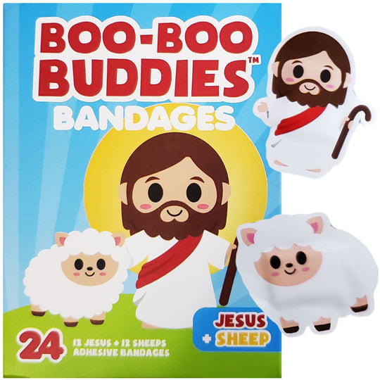 Boo Boo Buddies - Kids Adhesive Bandages (Jesus & Sheep) – uniquelymateo