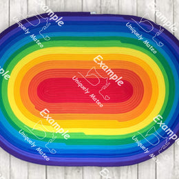 Custom Oval Jelly-Roll Rug – uniquelymateo